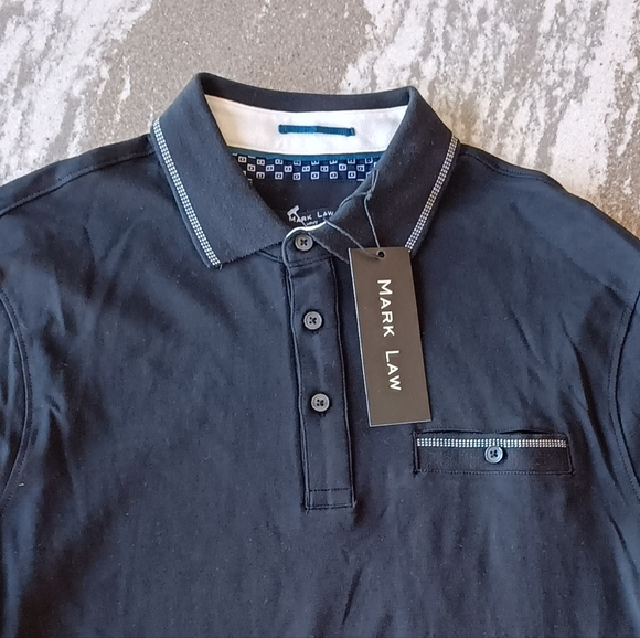 Mark Law | Shirts | Mark Law Luxury Mens Long Sleeve Polo Shirt New Size Large | Poshmark